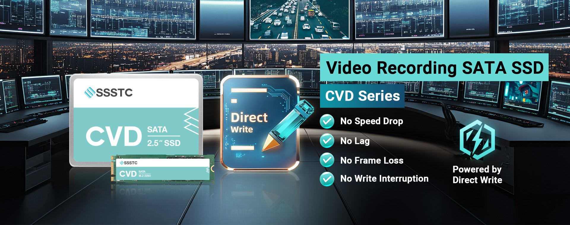 Video Recording SATA SSD for Stable, Uninterrupted Performance｜SSSTC